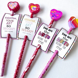 Valentine Pencil Holder, Valentine Favors, Valentine Class Gift ...