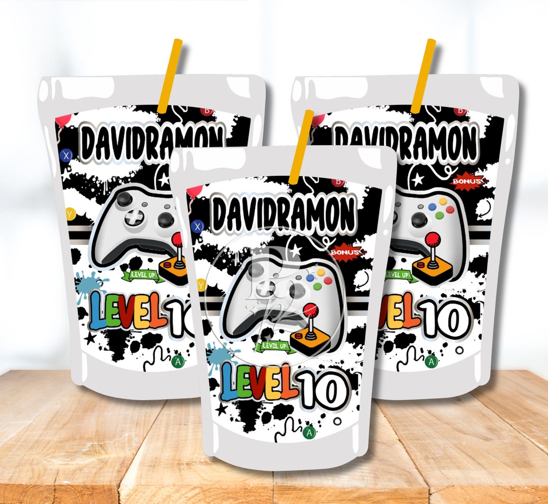 Gamer Capri Sun Labels, Video Games Party Decor Favors, Gamer Birthday ...