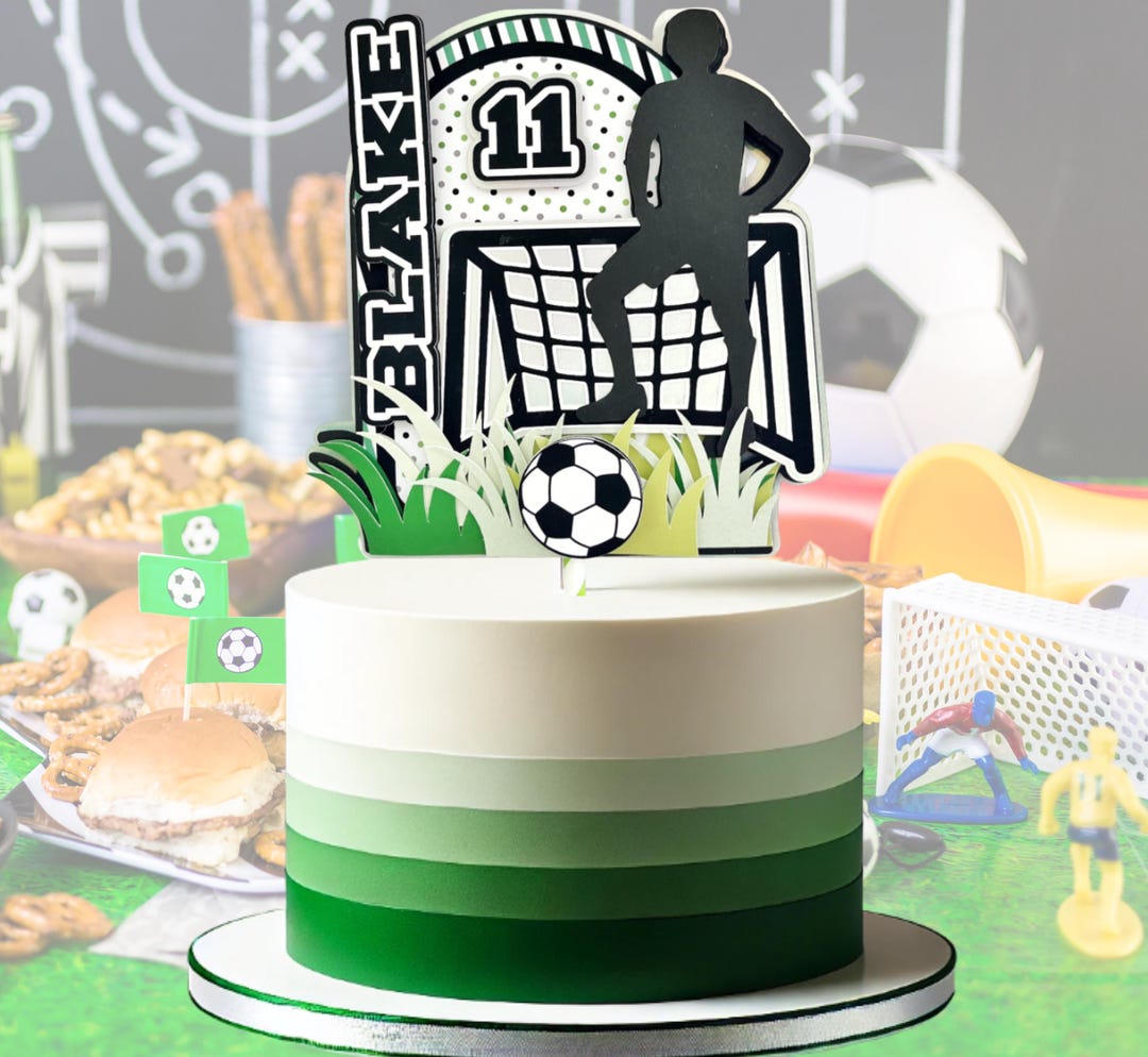 Soccer Cake Topper, Soccer Party, Football Birthday, Football Party ...