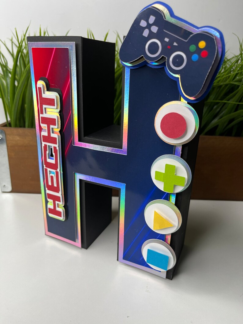 3D Letter Gamer Gamer Party Decorations Gamer Birthday - Etsy