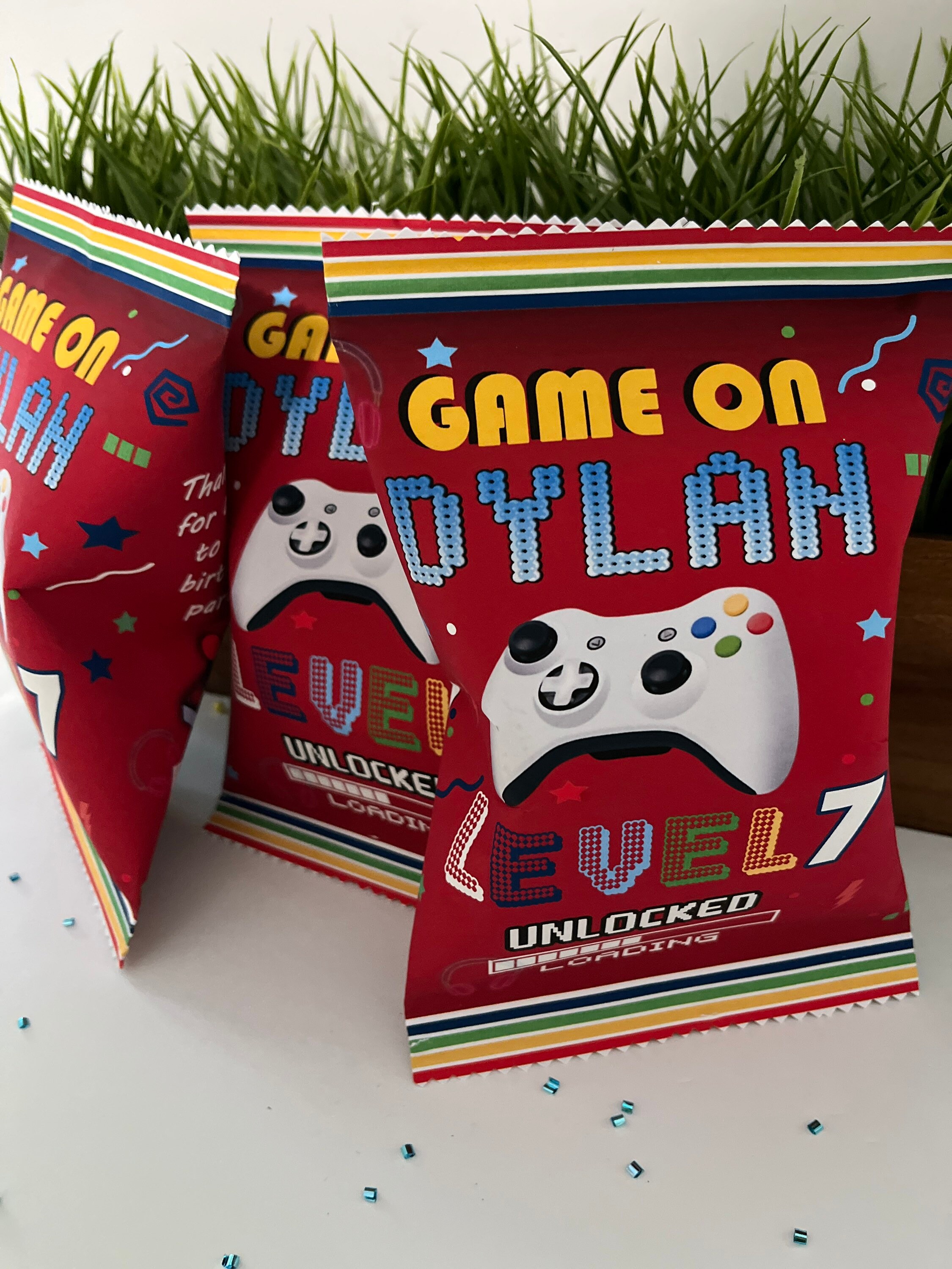 Gamer Party Video Game Chip Bag Video Games Party Gamer - Etsy