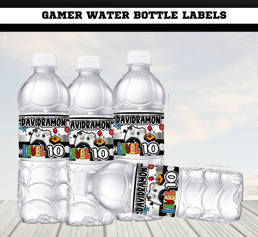 Gamer Party, Video Games Water Labels, Video Games Birthday Party ...