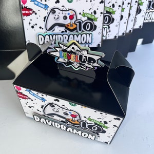 Gamer Favor Boxes, Gamer Birthday, Gamer Party Decorations, Gamer Gable ...