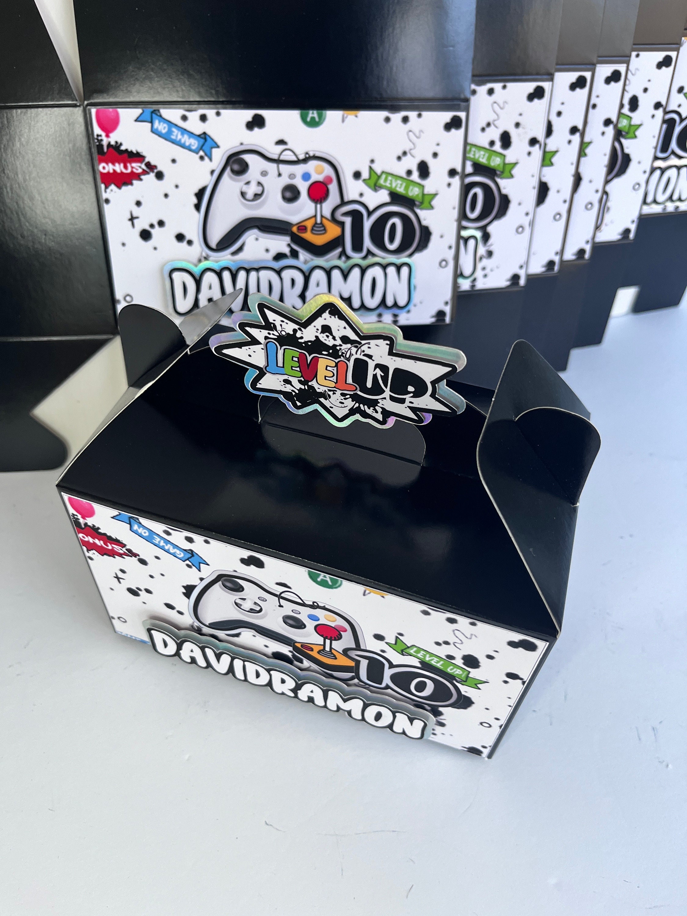 Gamer Favor Boxes, Gamer Birthday, Gamer Party Decorations, Gamer Gable ...
