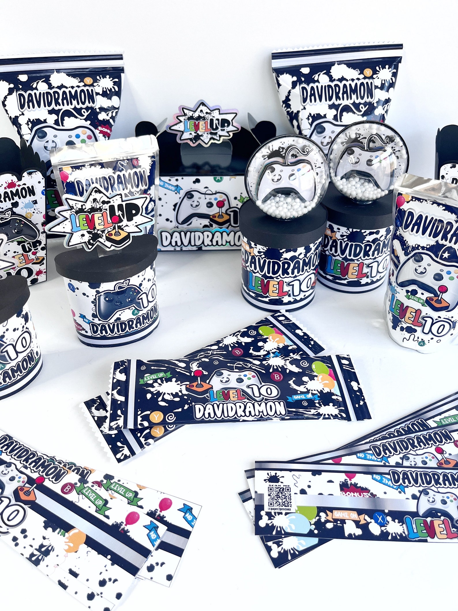 Gamer Chips Can, Games Party Favor, Games Birthday Party Favors, Games ...