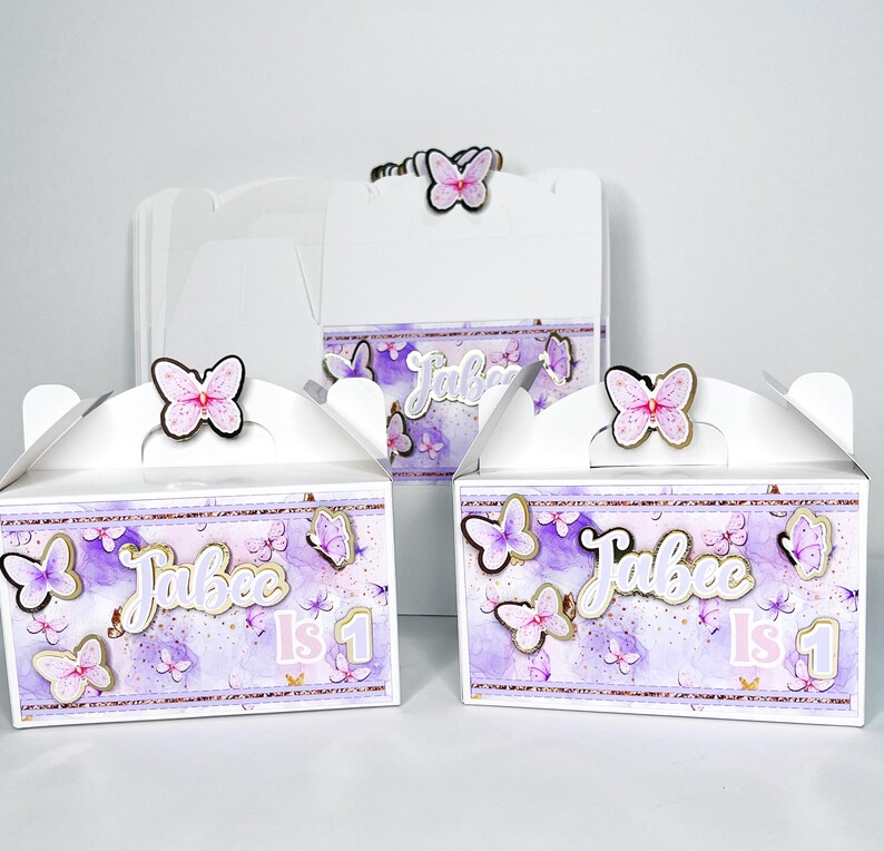 Butterfly Gift Boxes, Fairy First Birthday, Butterfly Favors, Butterfly ...