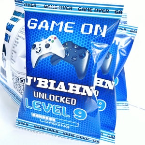 Gamer Party, Gamer Birthday, Gamer Chip Bags, Gamer Wrappers, Video ...
