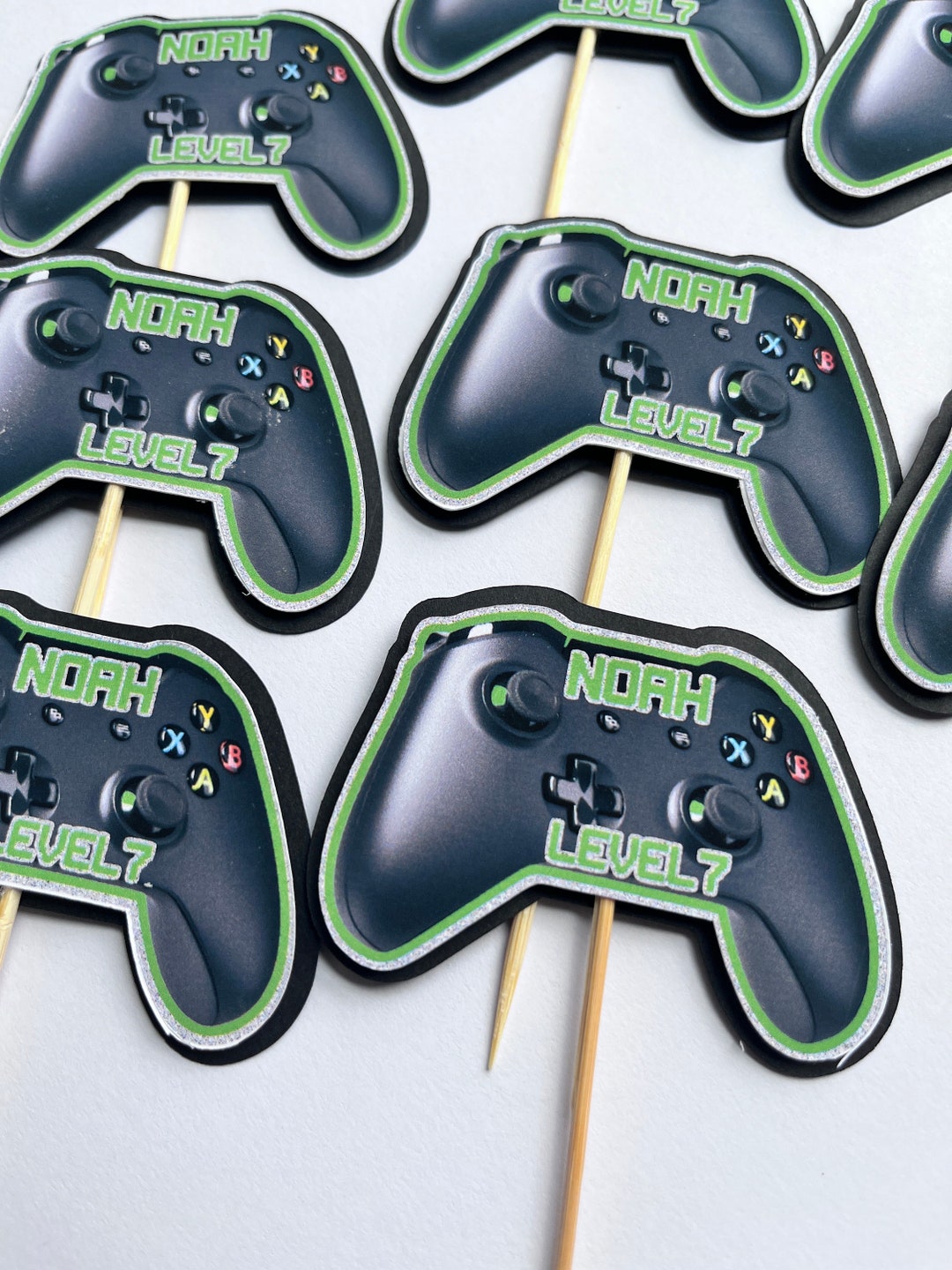 Gamer Remote Cupcake Toppers: Video Game Birthday Party Decorations ...