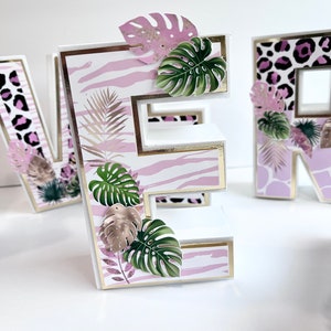 Safari 3D Letters,animal Print Party Decorations, Safari Theme, Safari ...
