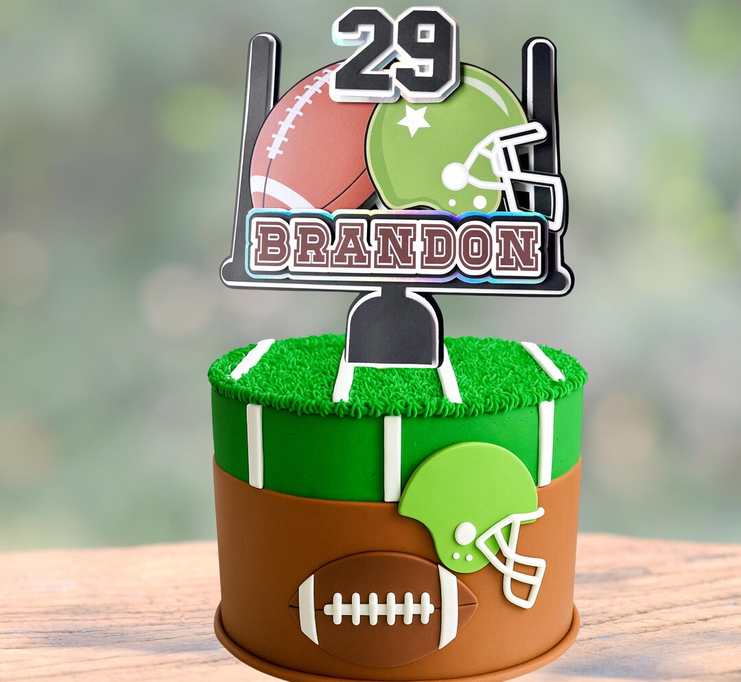 Football Cake Topper, Football Party Decor, Tailgate Party, Football ...