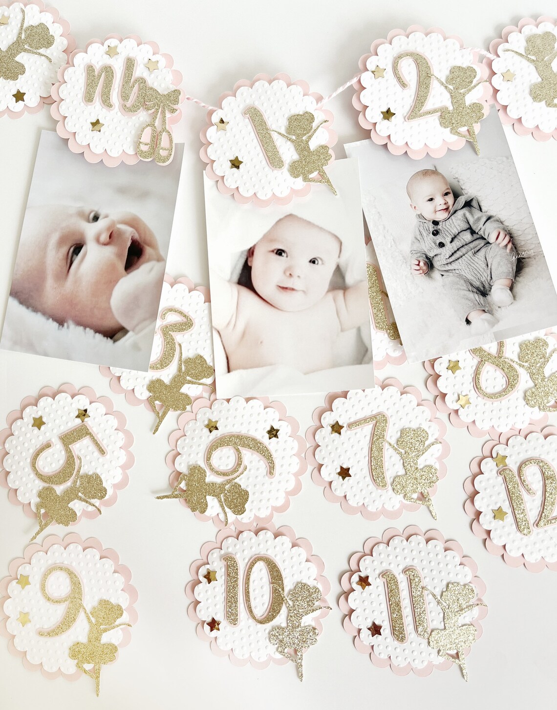 Ballerina Milestone Banner, Ballerina Monthly Milestone, 1st Birthday ...
