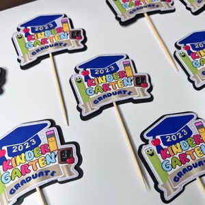 Kindergarten Graduation Cupcake Toppers, Kindergarten Graduation Party ...