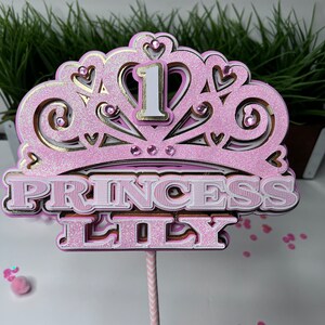 Princess Crown Cake Topper, Princess Party Decorations, Princess Theme ...