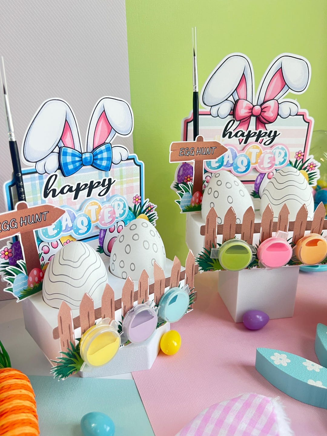 Easter Craft Kit, Easter Egg Painting Kit for Kids, Easter Egg Hunt ...