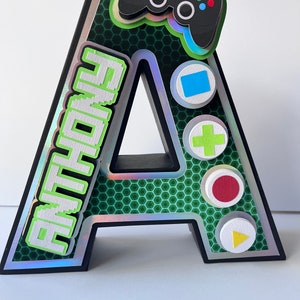 Gamer 3D Numbers or Letters, Gamer Party Decorations, Gamer Birthday ...