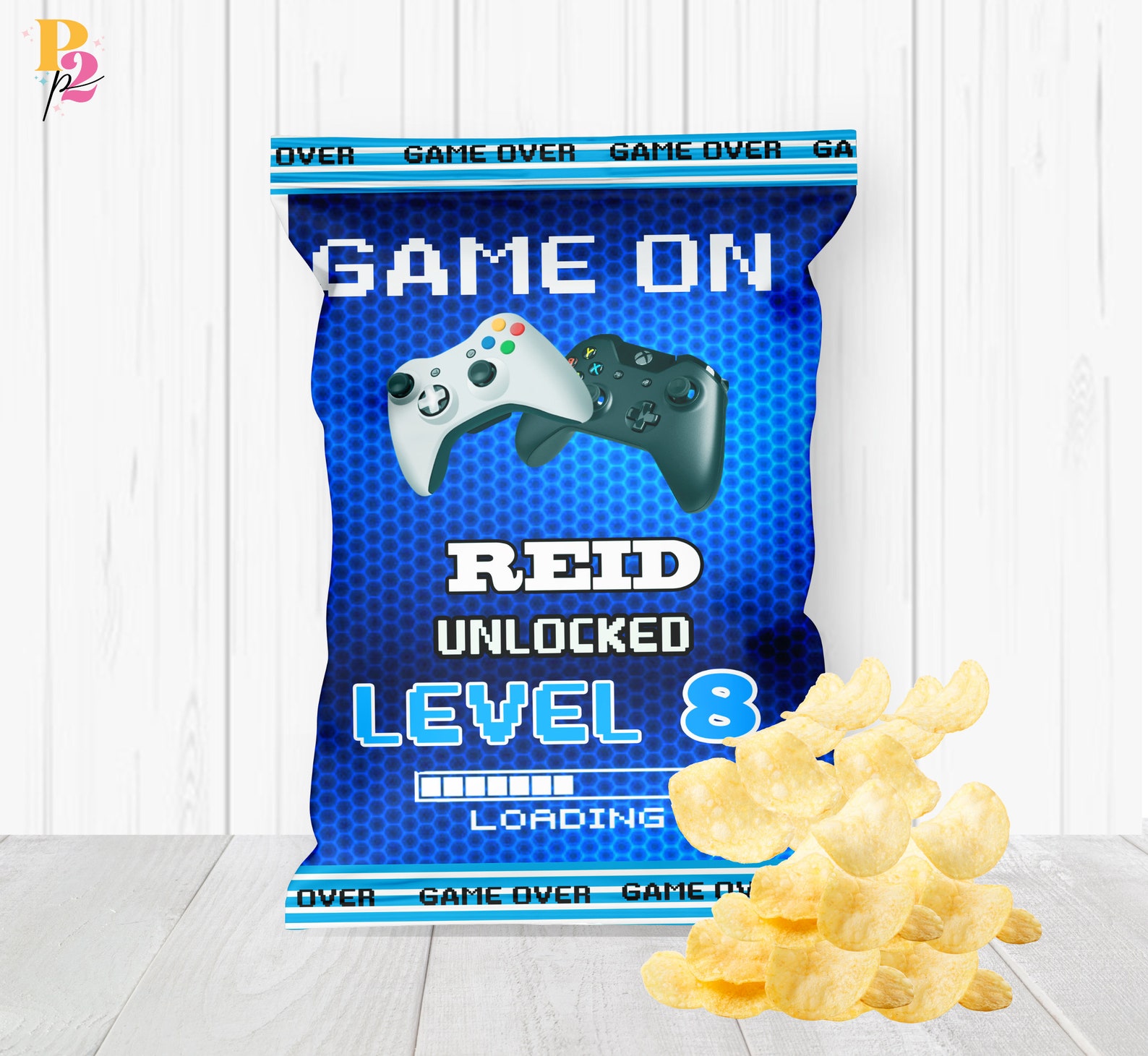 Gamer Party, Gamer Birthday, Gamer Chip Bags, Gamer Wrappers, Video ...
