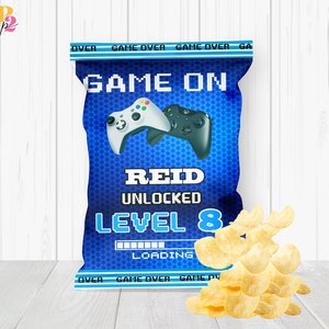 Gamer Party, Gamer Birthday, Gamer Chip Bags, Gamer Wrappers, Video ...