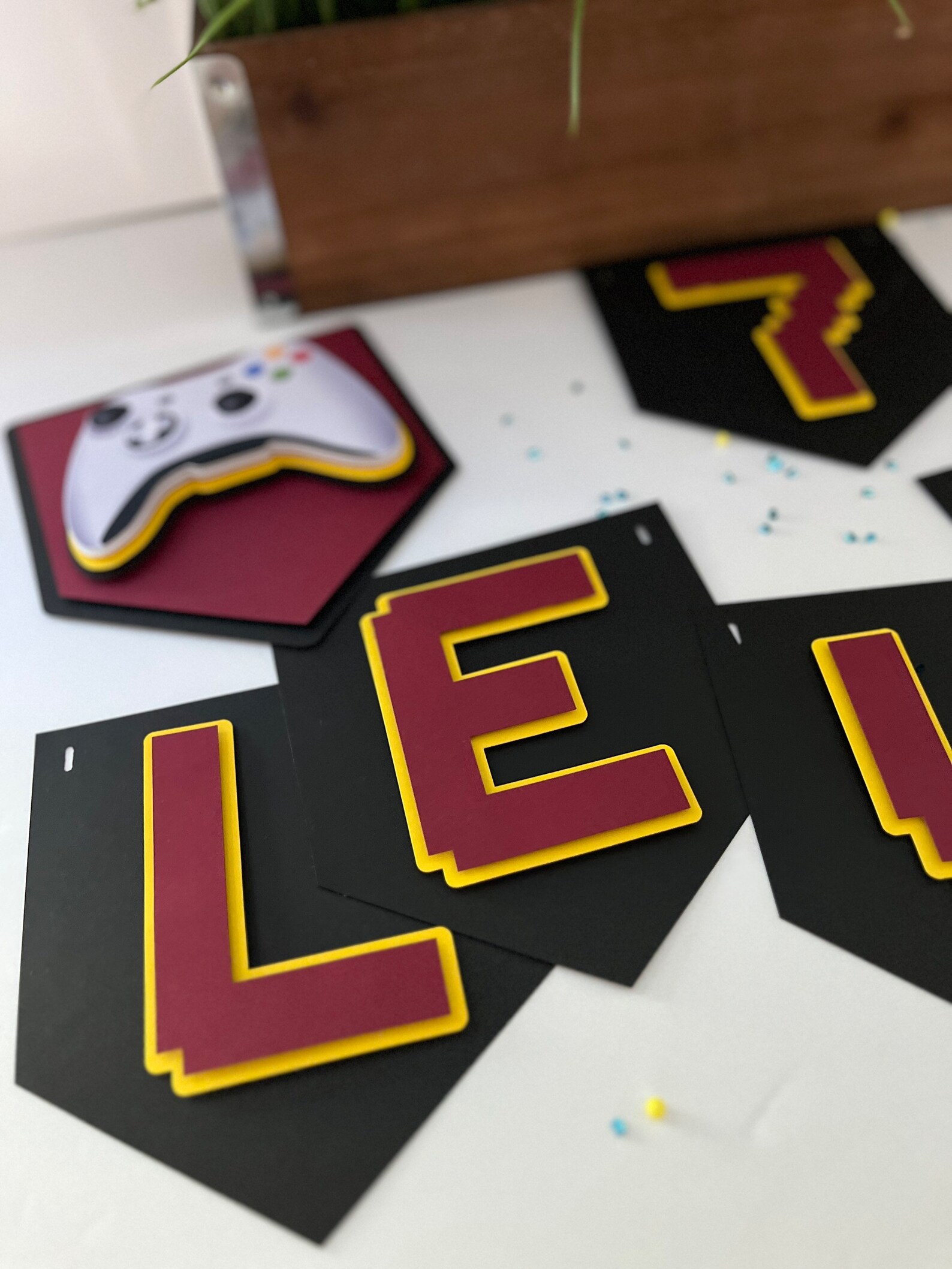 Video Game Theme gamer Birthday Banner Level Age Banner - Etsy