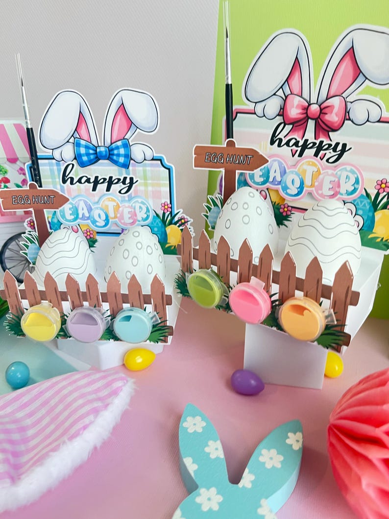 Easter Craft Kit, Easter Egg Painting Kit for Kids, Easter Egg Hunt ...