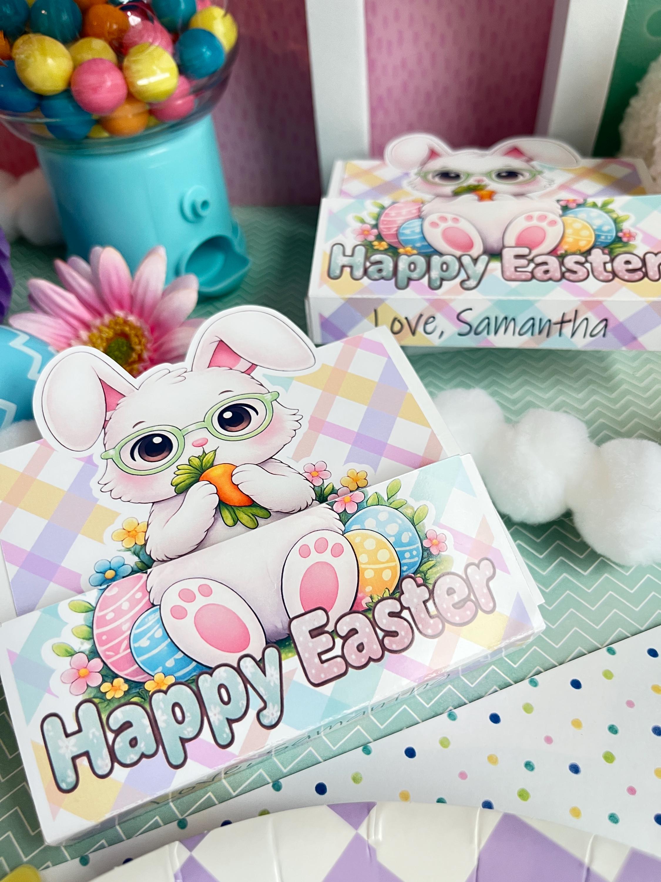 Easter Gift Card Holder With Chocolate Easter Bunny Treat Box Teacher ...