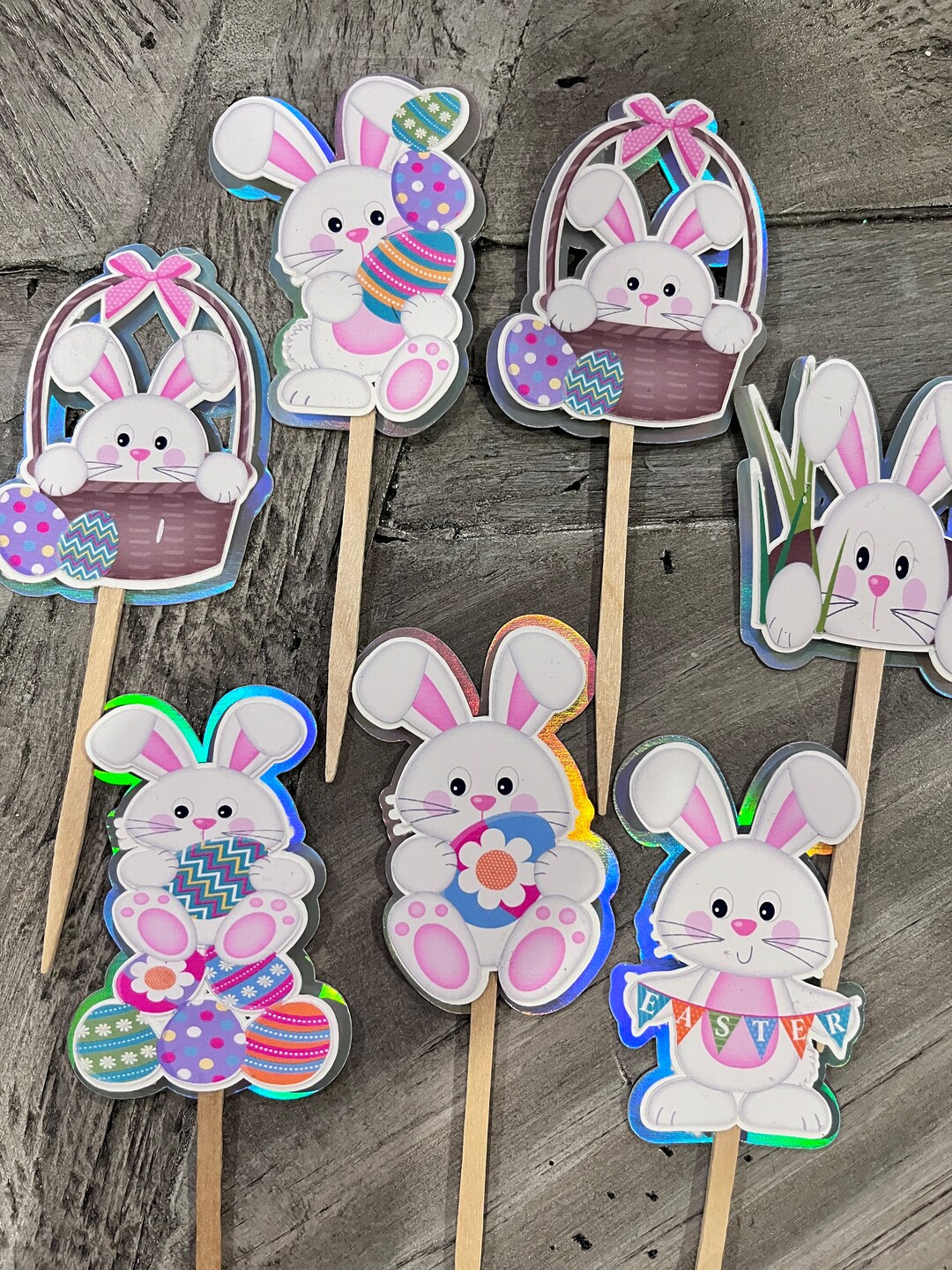 Easter Cupcake Toppers, Easter Theme Party, Easter Decorations, Easter ...