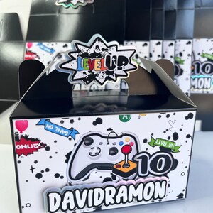 Gamer Favor Boxes, Gamer Birthday, Gamer Party Decorations, Gamer Gable ...