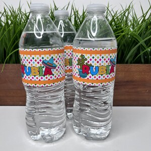 Fiesta Water Bottle Labels, Fiesta Party Decor, Mexican Party, Fiesta ...