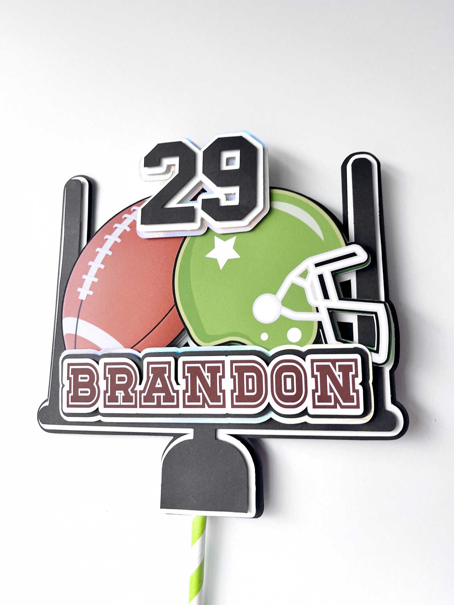Football Cake Topper, Football Party Decor, Tailgate Party, Football ...