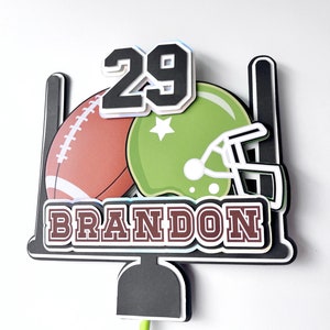 Football Cake Topper, Football Party Decor, Tailgate Party, Football ...