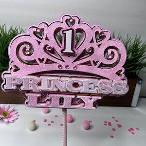 Princess Crown Cake Topper, Princess Party Decorations, Princess Theme ...