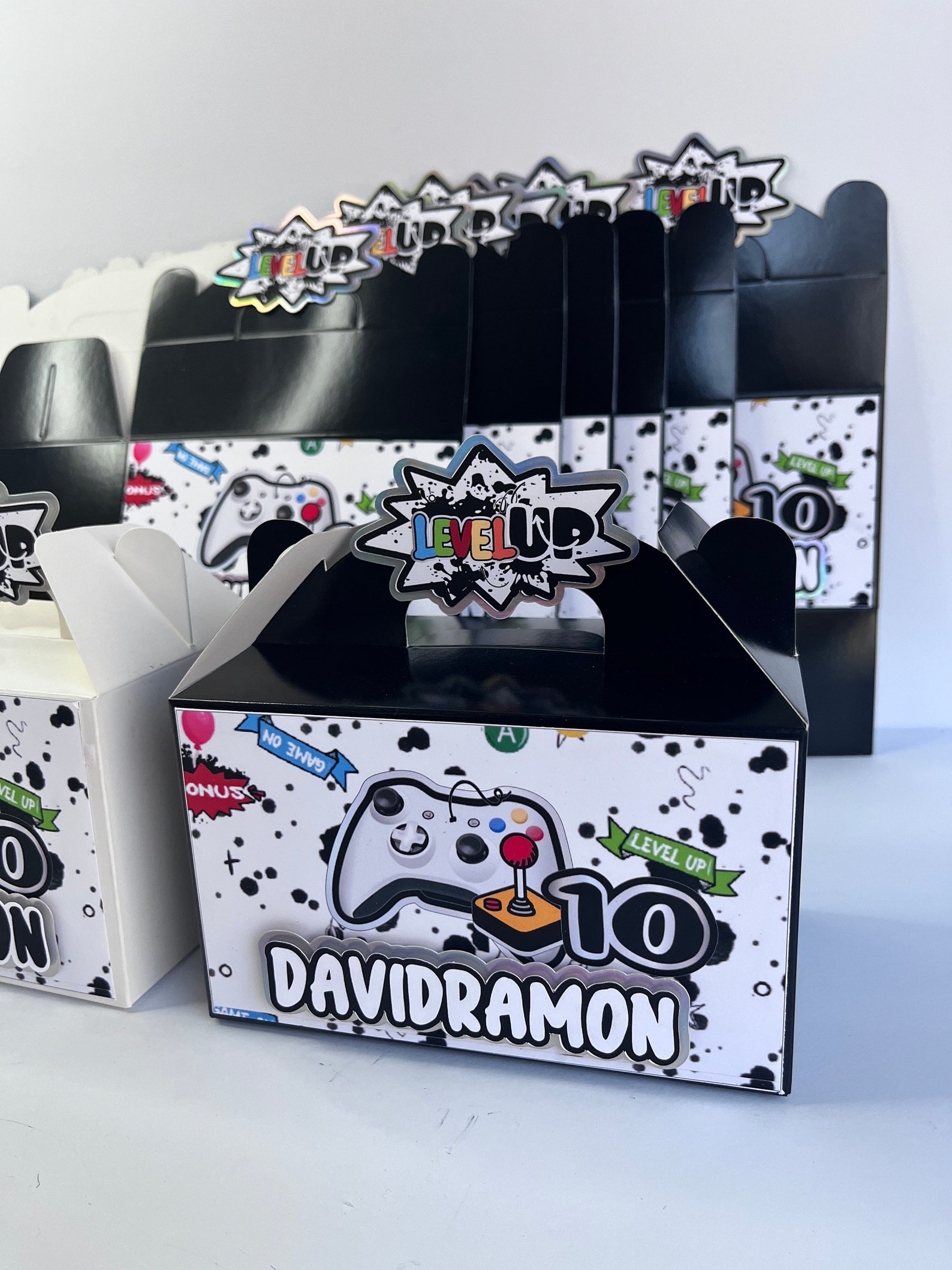 Gamer Favor Boxes, Gamer Birthday, Gamer Party Decorations, Gamer Gable ...