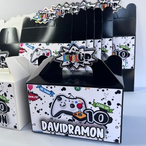 Gamer Favor Boxes, Gamer Birthday, Gamer Party Decorations, Gamer Gable ...