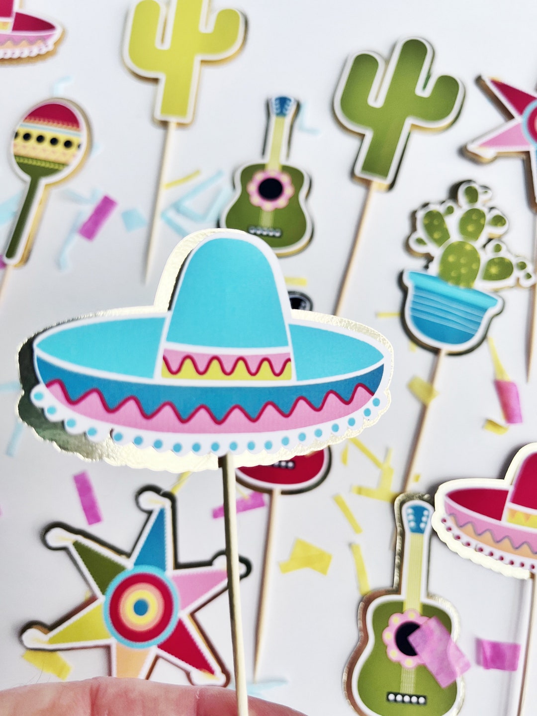 Mexican Party, Mexican Cupcake Toppers, Mexican Birthday Party, Mexican ...