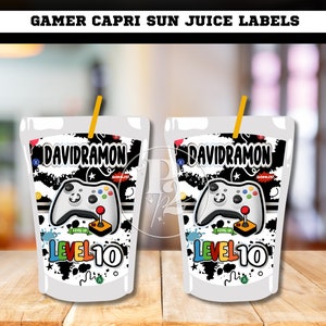 Custom Gamer Capri Sun Labels, Video Games Party Decor Favors, Gamer ...