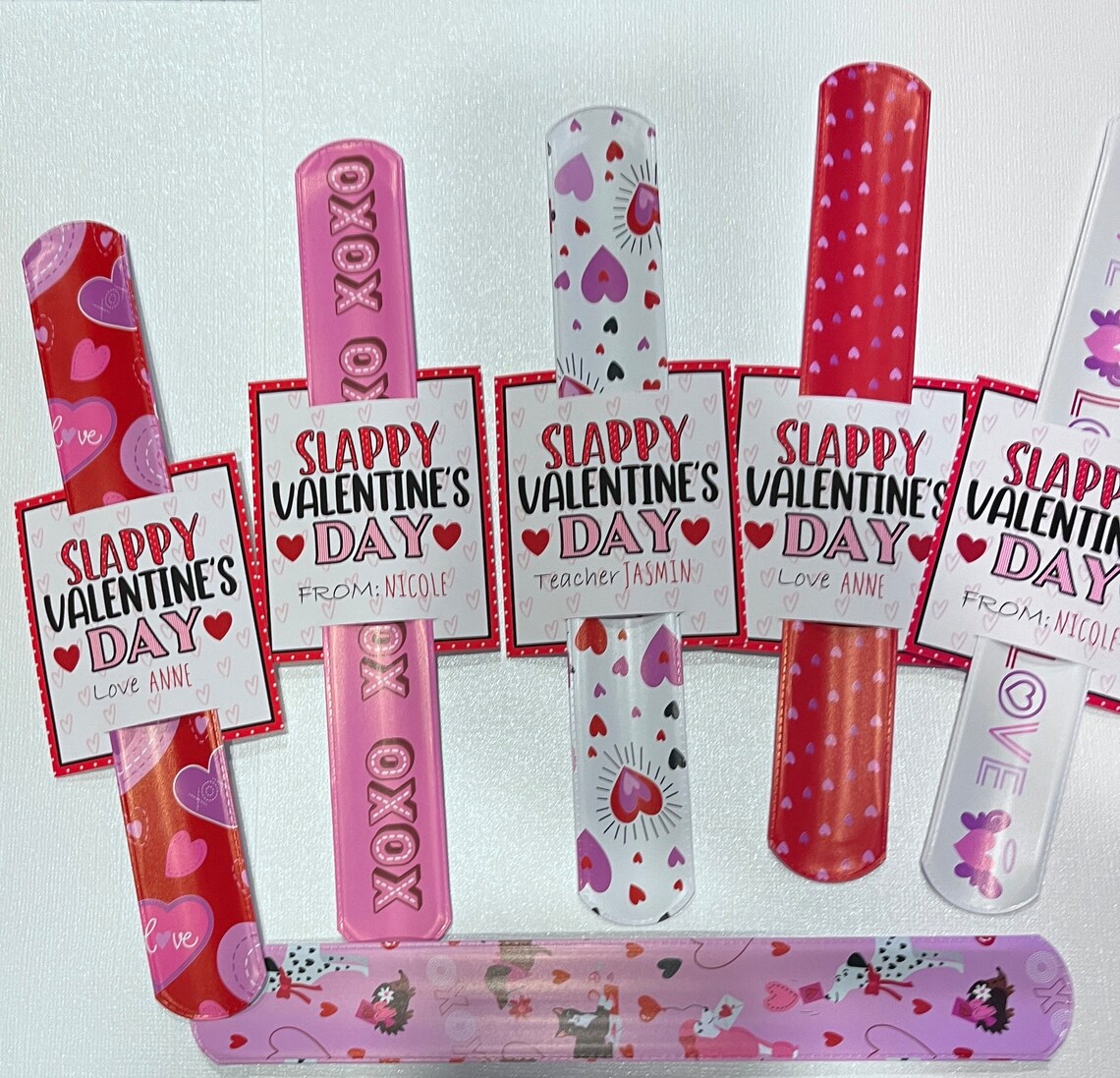 Valentine Slap Bracelet Class Gifts, Kids Party Favors - Etsy