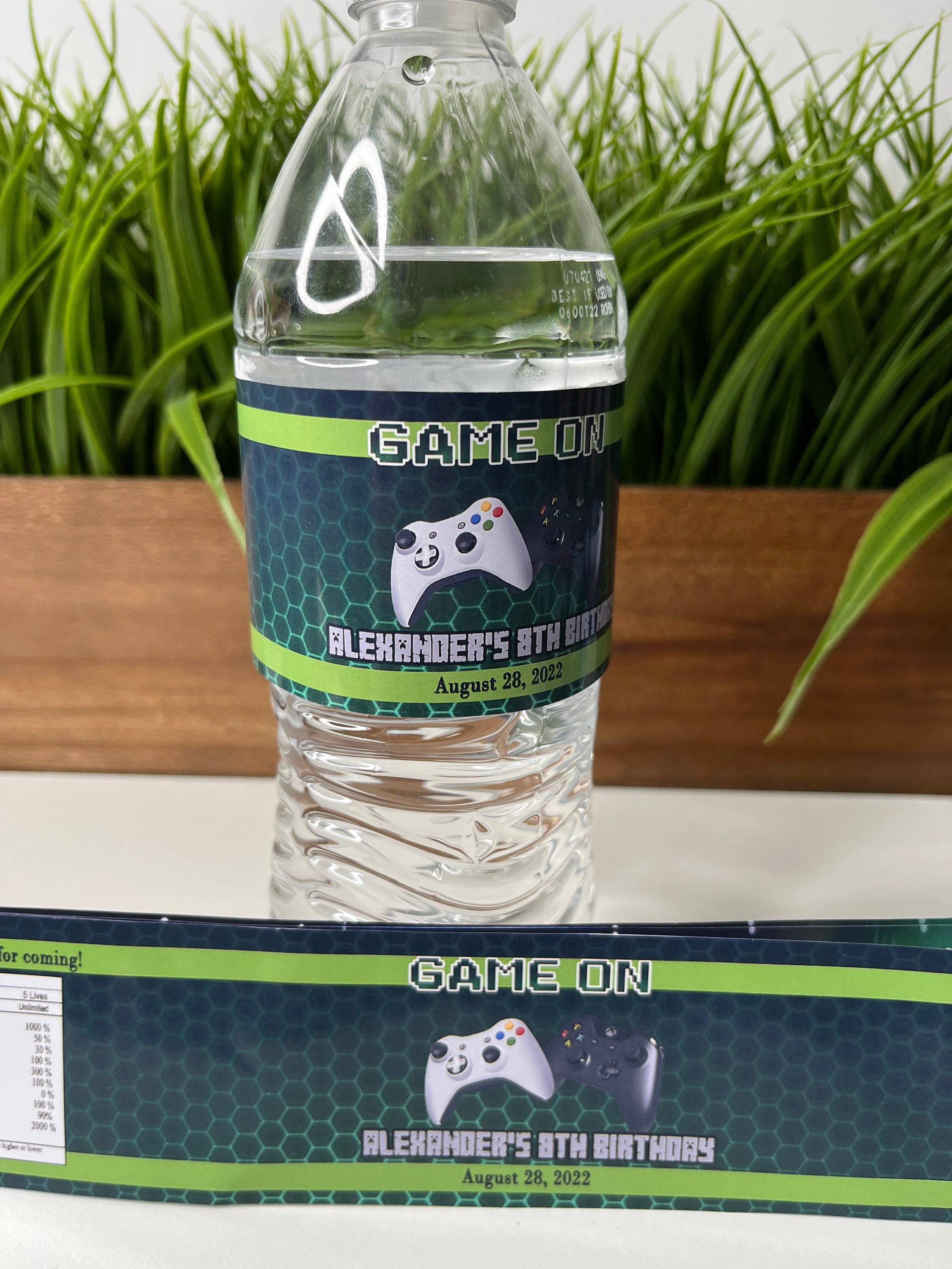 Video Games Water Labels Gamer Party Video Games Birthday - Etsy
