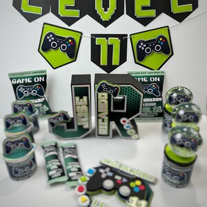 Video Game Theme gamer Birthday Banner Level Age Banner Video Game ...