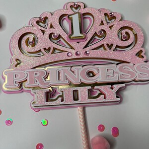 Princess Crown Cake Topper, Princess Party Decorations, Princess Theme ...