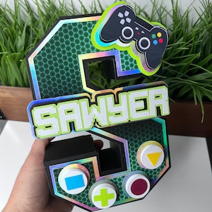 Gamer 3D Numbers or Letters, Gamer Party Decorations, Gamer Birthday ...