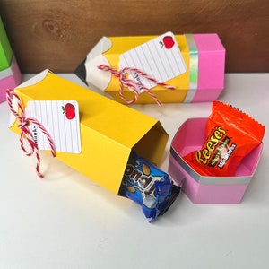 Back to School Favor Boxes, Pencil Favor Boxes, Back to School Birthday ...