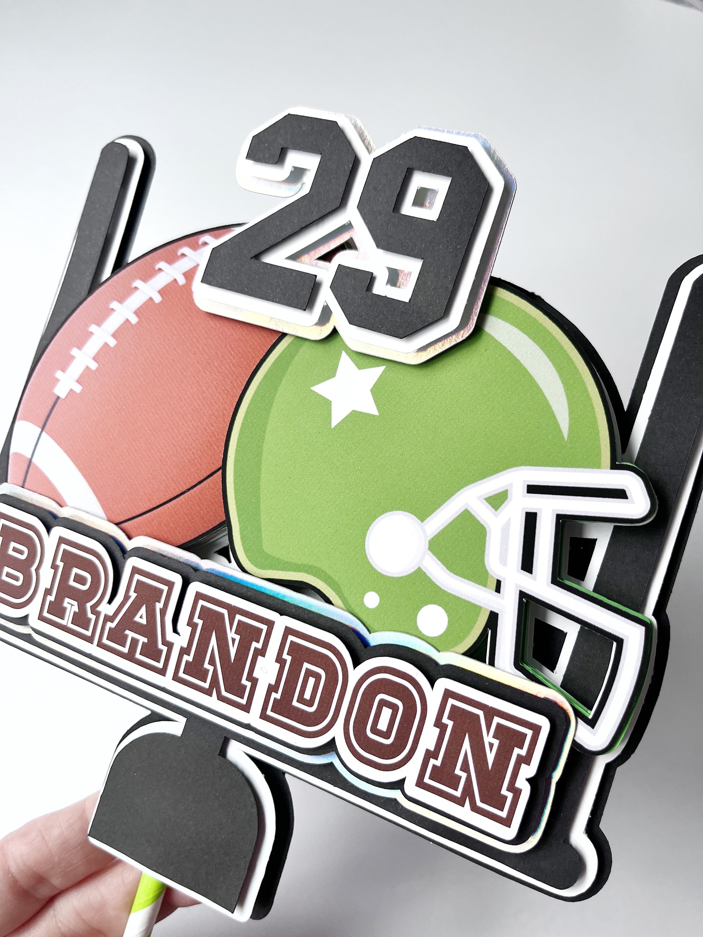 Football Cake Topper, Football Party Decor, Tailgate Party, Football ...