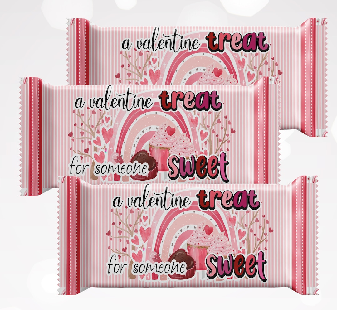 Valentine Candy Bar Chocolates, Valentine Favors, Classroom Favors ...