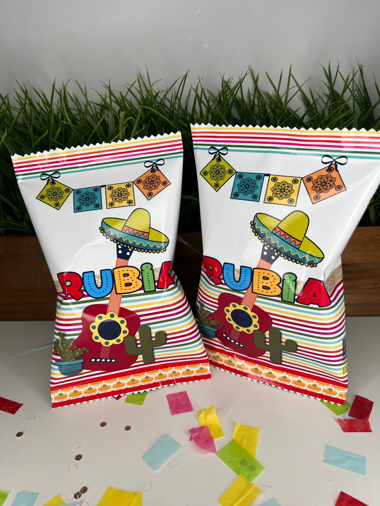 Fiesta Chip Bags Fiesta Party Favors Fiesta Birthday - Etsy
