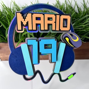 Gamer Cake Topper, Headphones Cake Topper, Teen Cake Topper, Teen ...