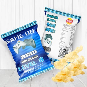 Gamer Party, Gamer Birthday, Gamer Chip Bags, Gamer Wrappers, Video ...