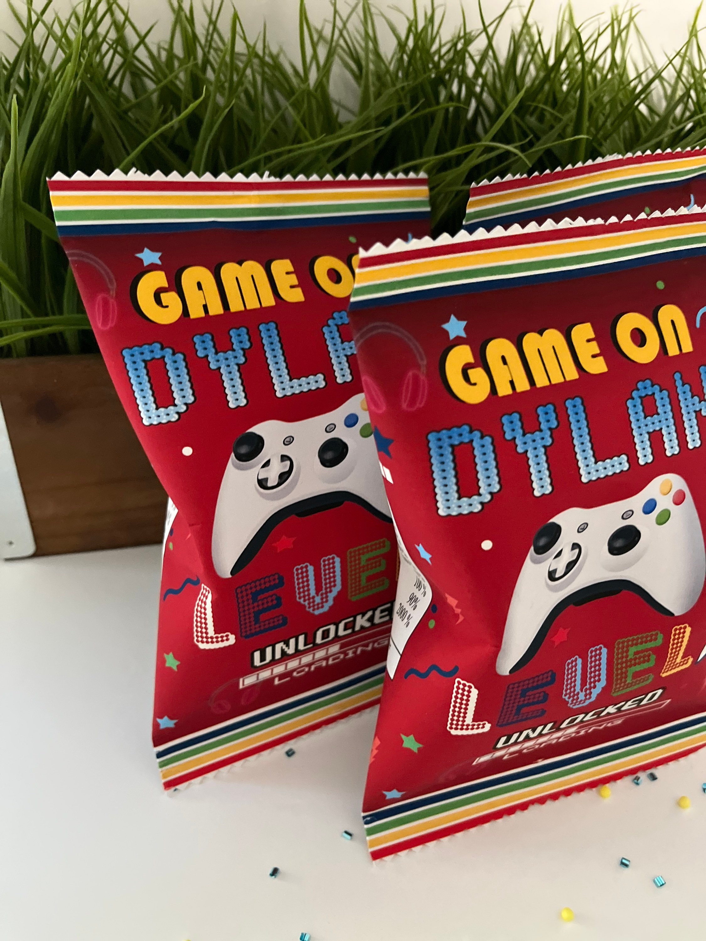 Gamer Party Video Game Chip Bag Video Games Party Gamer - Etsy