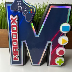 3D Letter Gamer - Gamer Party Decorations - Gamer Birthday Party ...