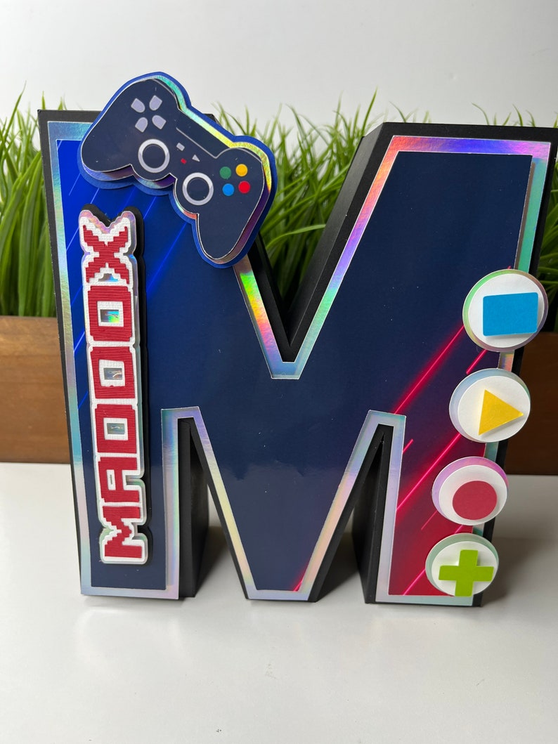 3D Letter Gamer - Gamer Party Decorations - Gamer Birthday Party ...