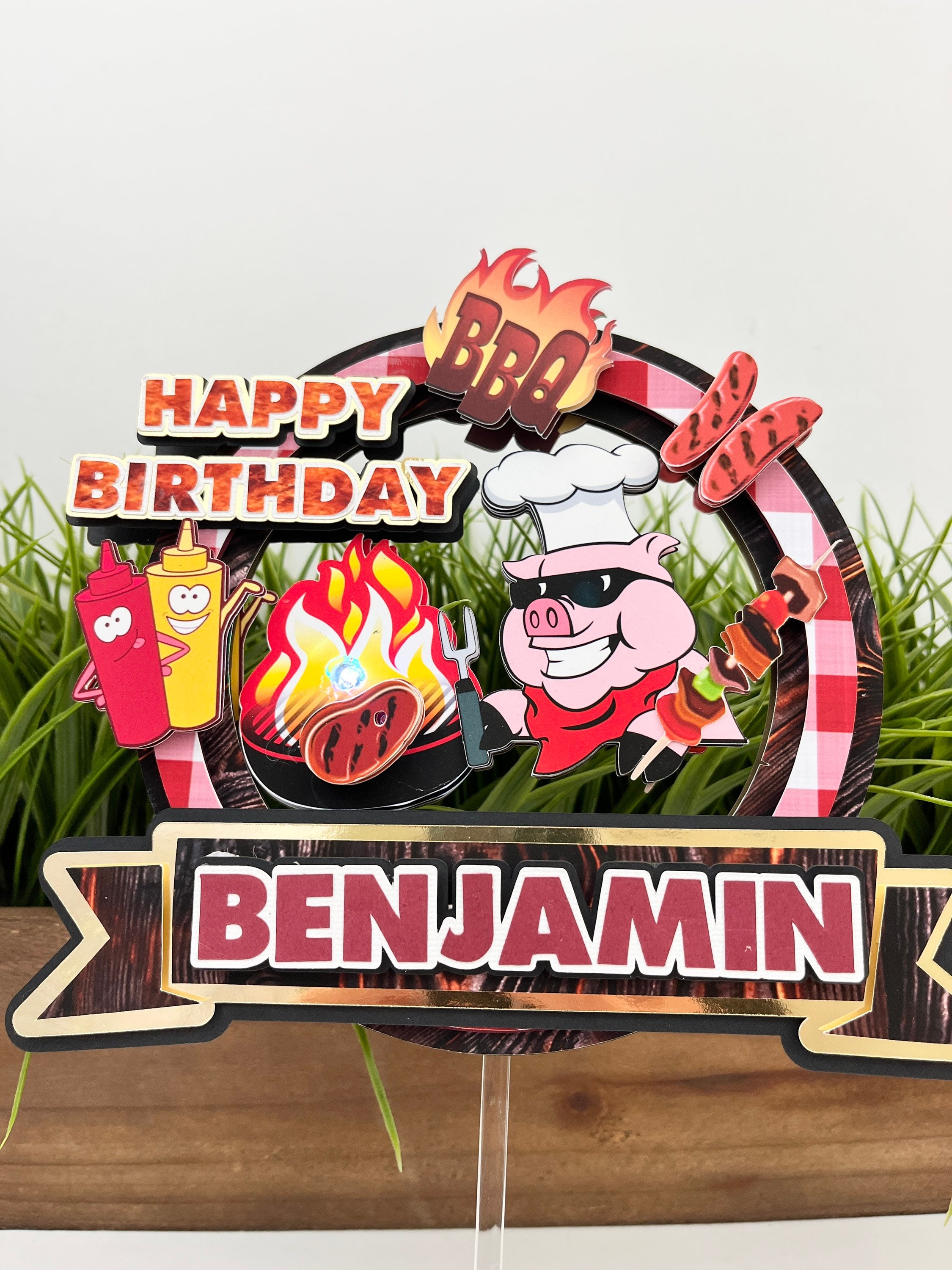 BBQ Cake Topper, BBQ Birthday, Grilling Cake Topper, Bbq Party, BBQ ...