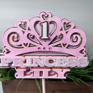 Princess Crown Cake Topper, Princess Party Decorations, Princess Theme ...